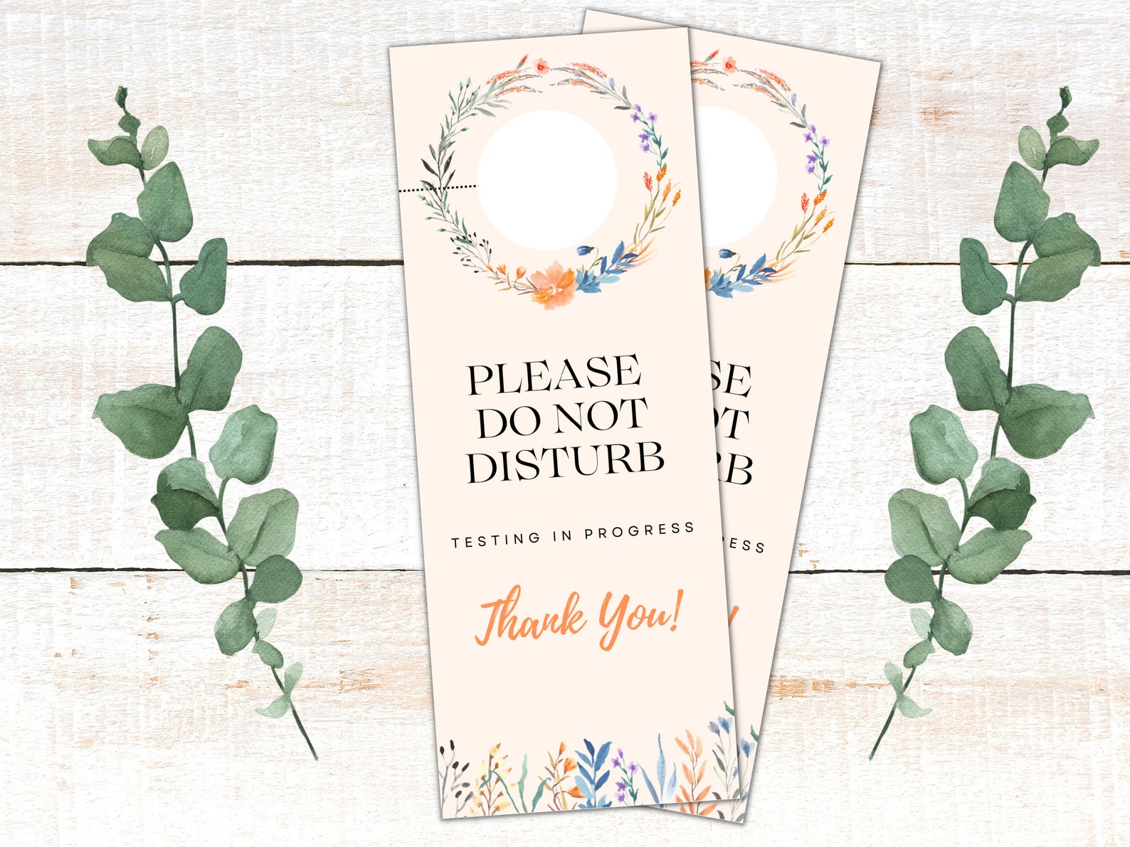 Printable Teacher Testing Do Not Disturb Door Hanger | Instant Digital ...