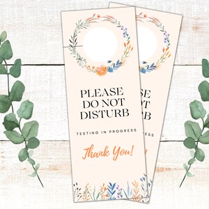 Printable Teacher Testing Do Not Disturb Door Hanger | Instant Digital ...