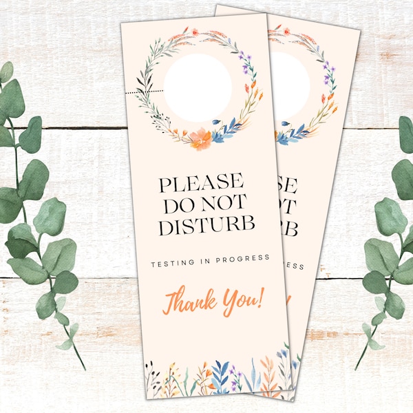 Do Not Disturb Door Hanger - Etsy