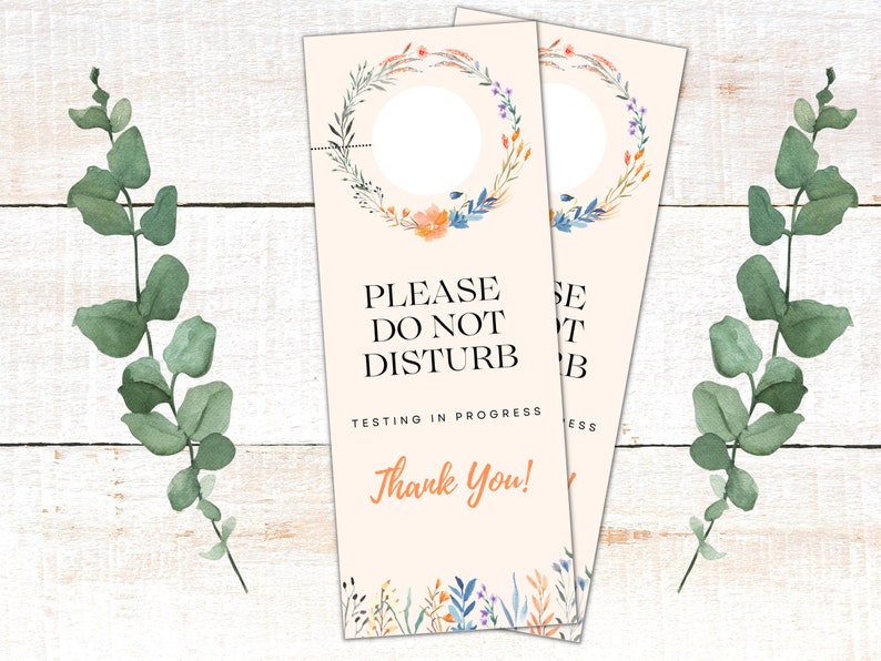 Printable Teacher Testing Do Not Disturb Door Hanger | Instant Digital ...