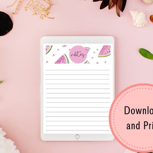 Cute Watermelon Printable to Do List | Notes PDF | Three Pages ...