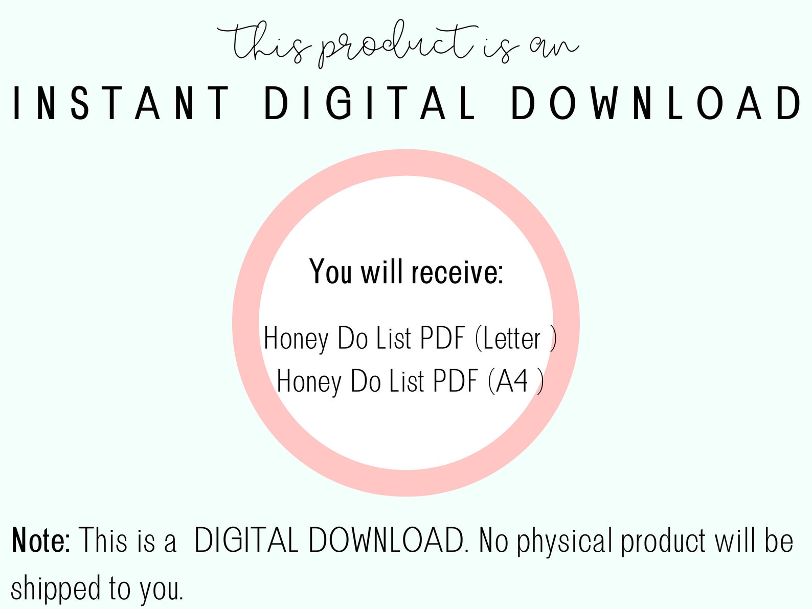 Honey Do List | to Do List | Printable | Digital Download PDF - Etsy