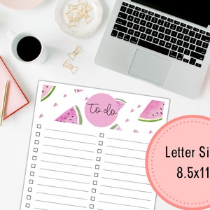 Cute Watermelon Printable to Do List | Notes PDF | Three Pages ...