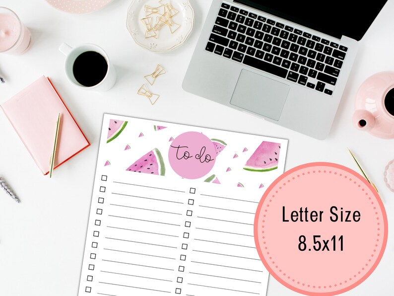 Cute Watermelon Printable to Do List Notes PDF Three Pages - Etsy