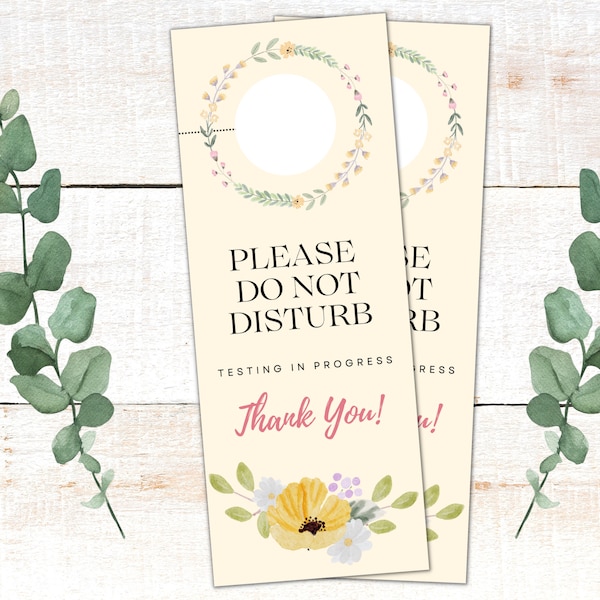 Quiet Testing Sign - Etsy
