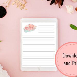 Printable to Do List | Notes PDF | Cute Watercolor Printable ...