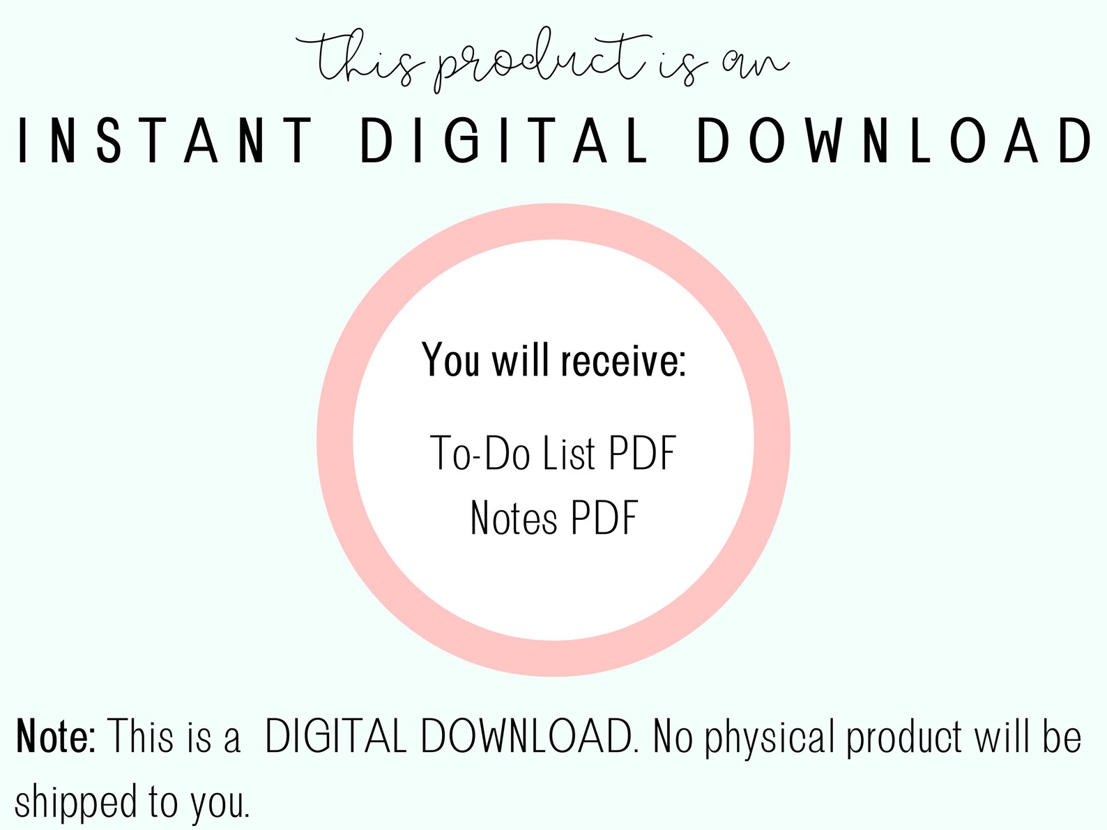 Printable to Do List Notes PDF Cute Blue Post-it Printable - Etsy
