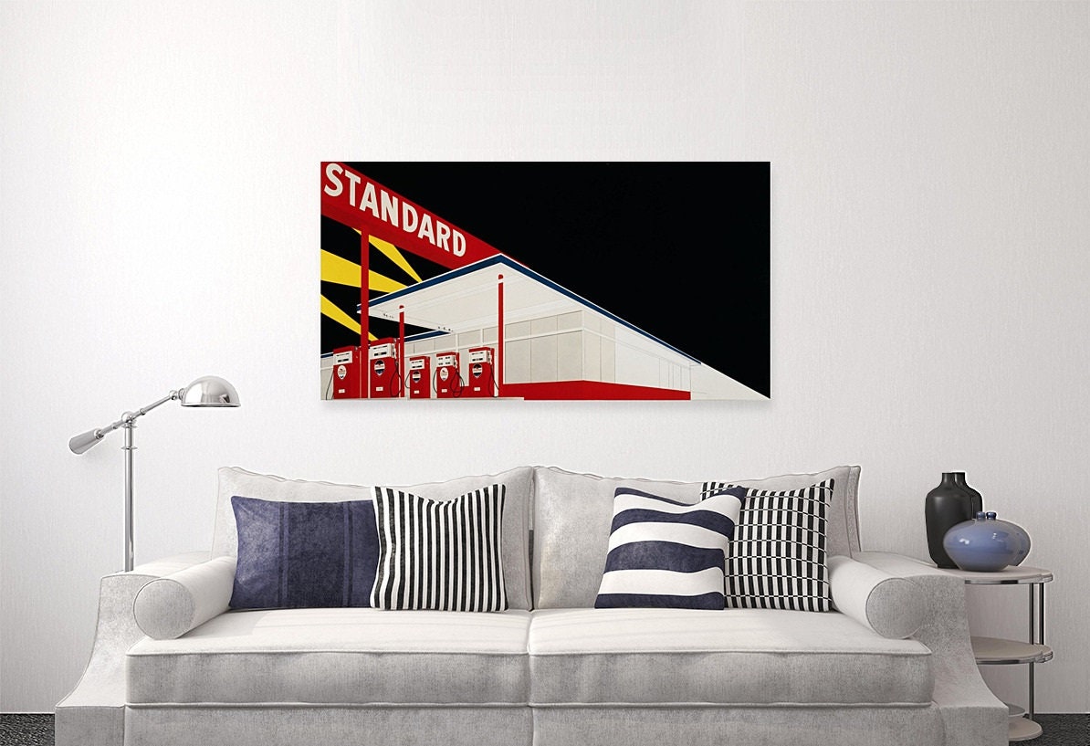 Ed Ruscha /standard Station Amarillo Texas/canvas - Etsy