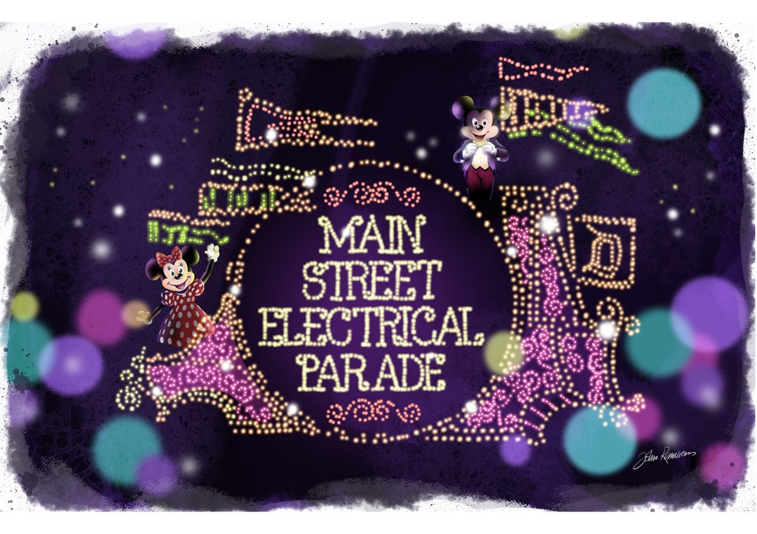Mickey's Main Street Electrical Parade Art on Acrylic - Etsy