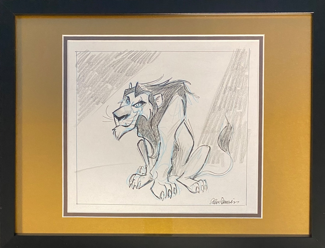 Scar I Original Drawing by Animator John Ramirez Framed - Etsy
