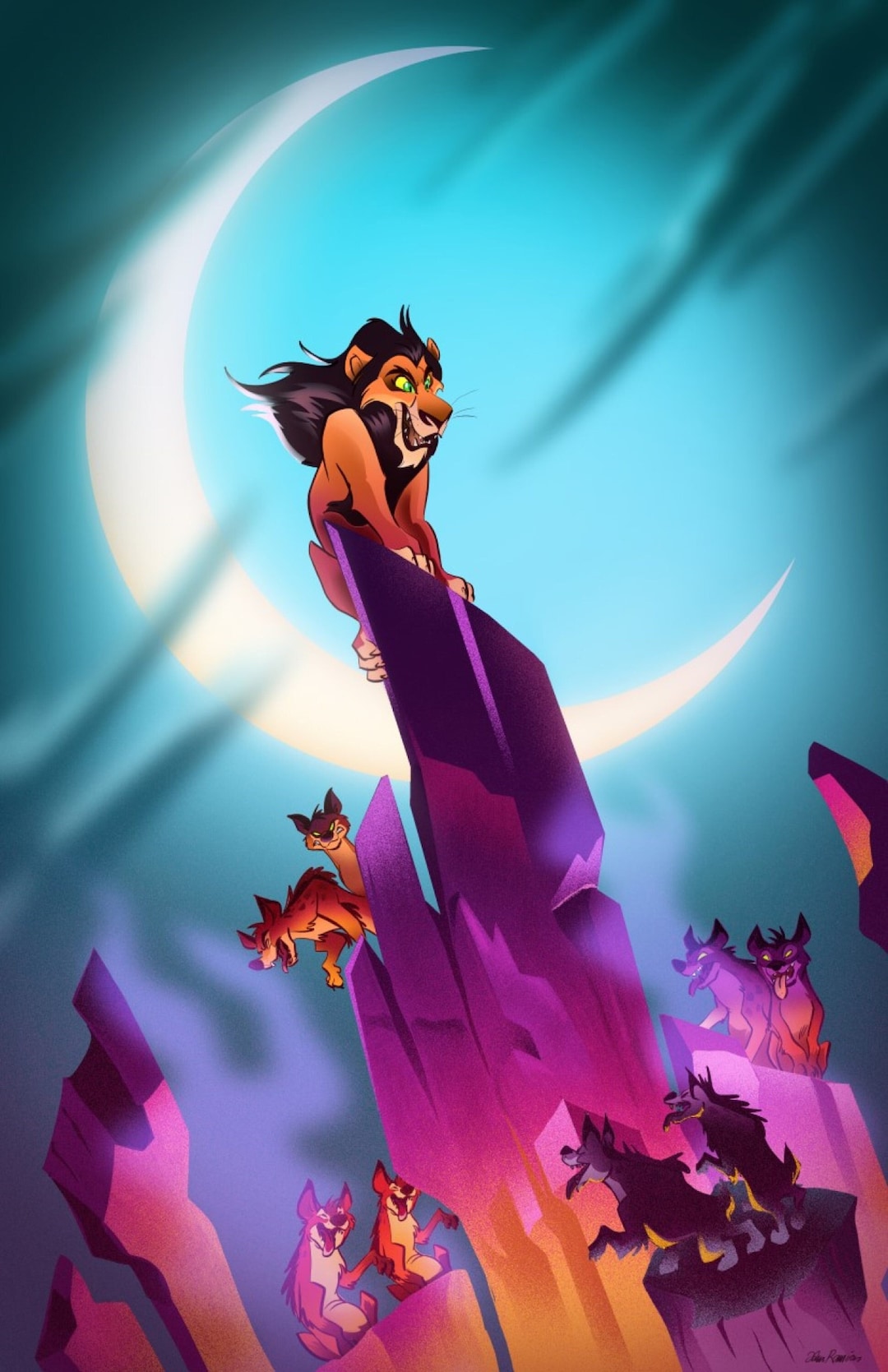 Scar and His Hyenas Print on Fine Art Paper - Etsy