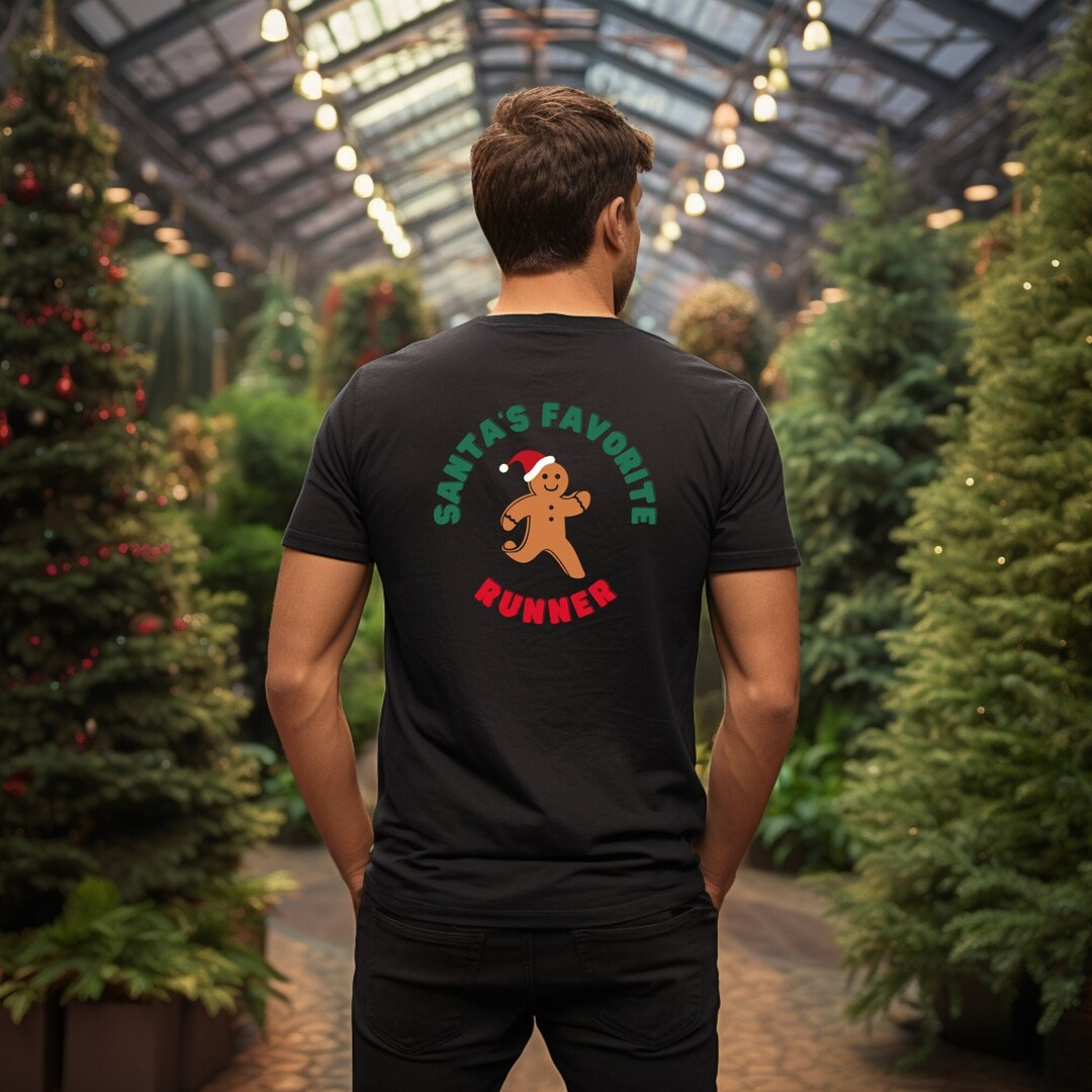 Santa's Favorite Runner, Christmas Running Shirt, Runners Shirt, Gift ...