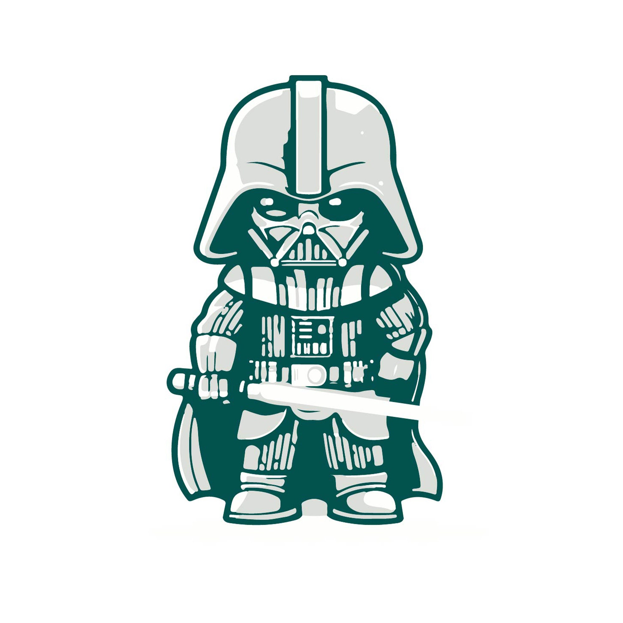 Mini Darth Vader Custom Star Wars Sticker Art, Star Wars Gift, Kiss Cut ...