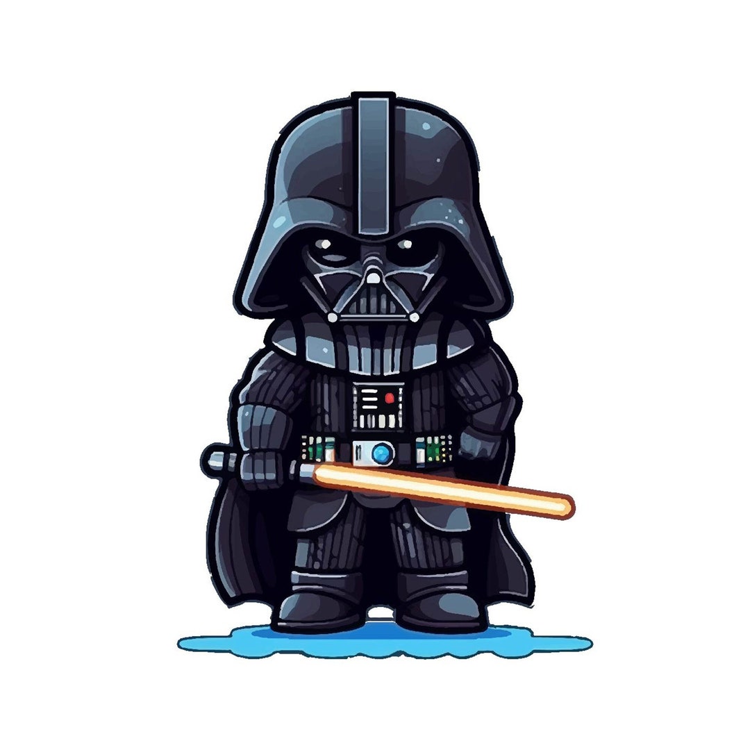 Mini Darth Vader Custom Star Wars Sticker Art, Star Wars Gift, Kiss Cut ...