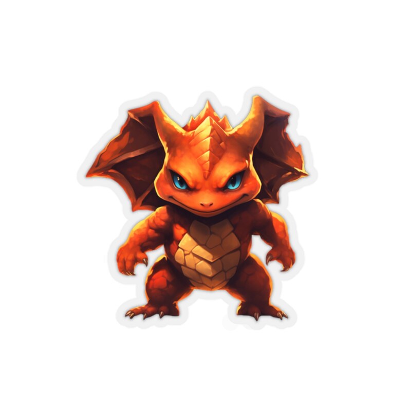 Mini Charizard Kiss-cut Sticker, Cool Sticker, Fun Stickers, Kiss-cut ...