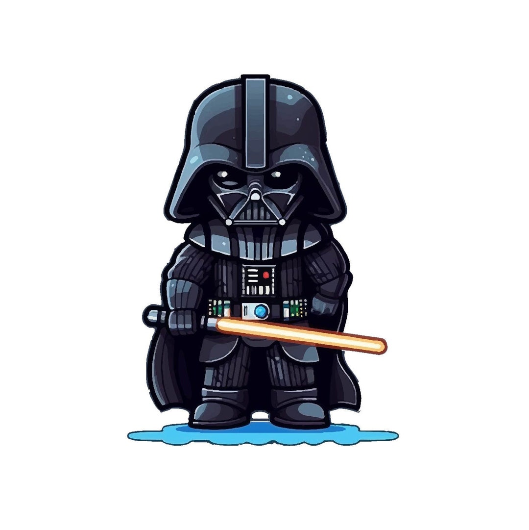 Mini Darth Vader Sticker, Cool Stickers, Star Wars Stickers, Star Wars ...