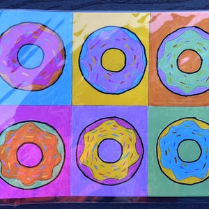 Donut Pop Art Painting Print - Etsy