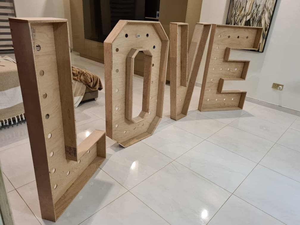 3ft - LOVE Marquee Letters Blueprints Instant Download PDF - Etsy