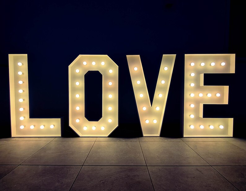 3ft - LOVE Marquee Letters Blueprints Instant Download PDF - Etsy
