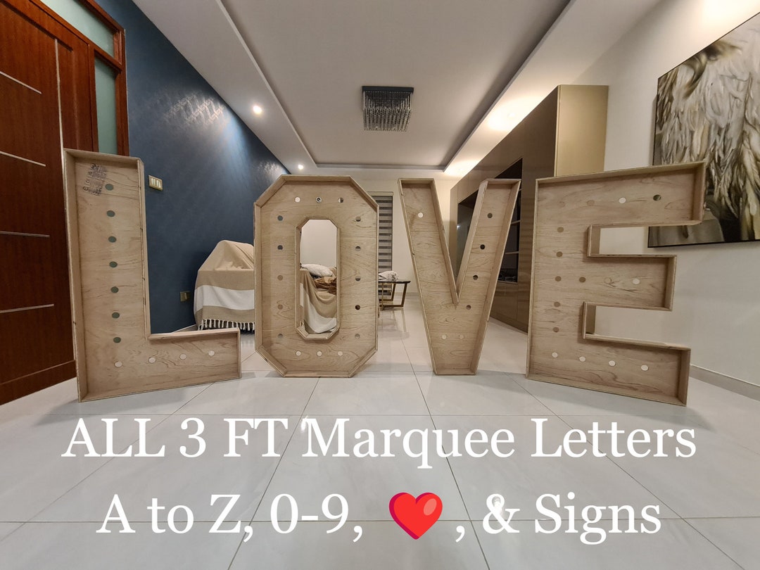 Make Your Own 3ft Marquee Letters - Easy to Follow Wood All Letters ...