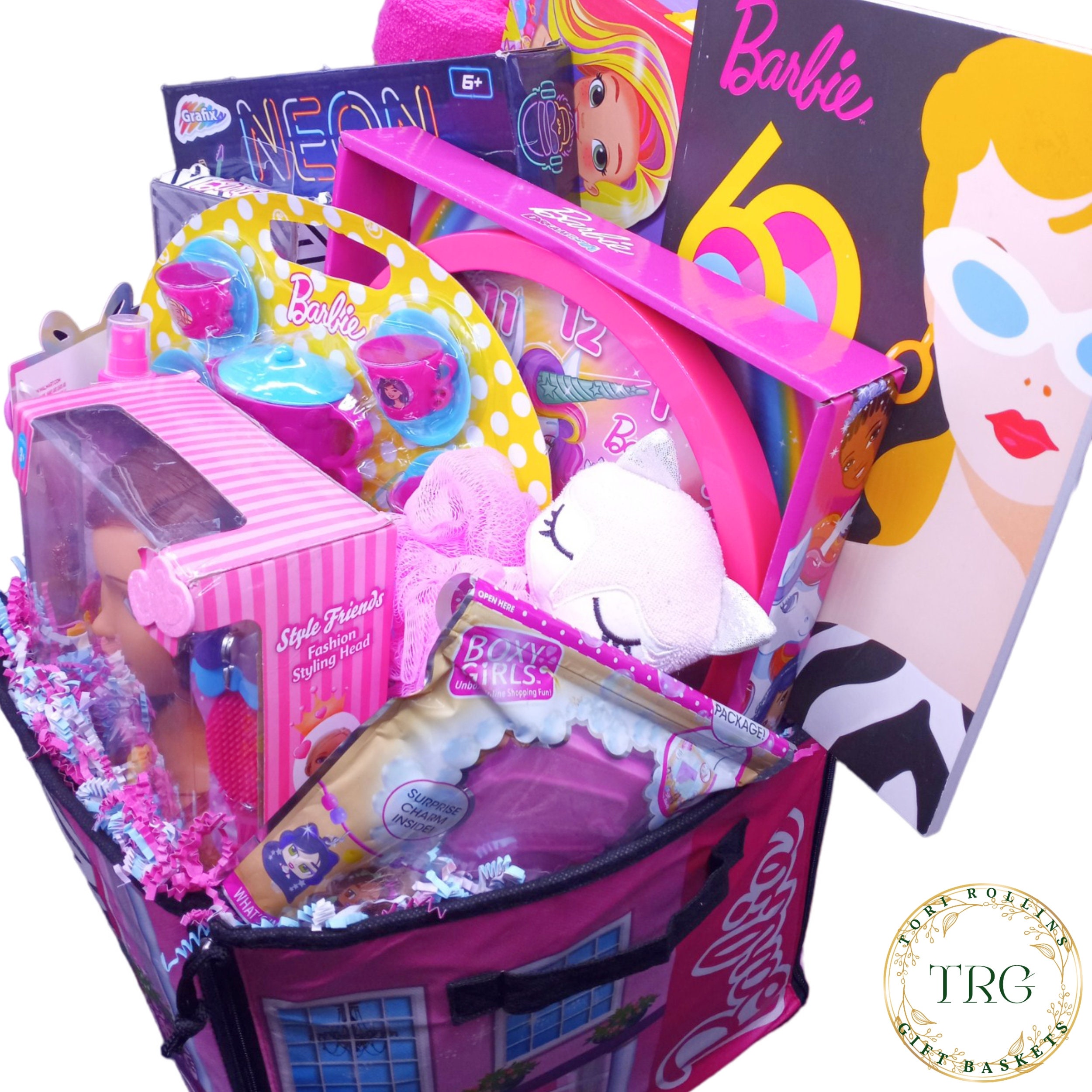 Barbie Gift Basket, 3-8 Years Girls Birthday Gift, Girls Care Package ...