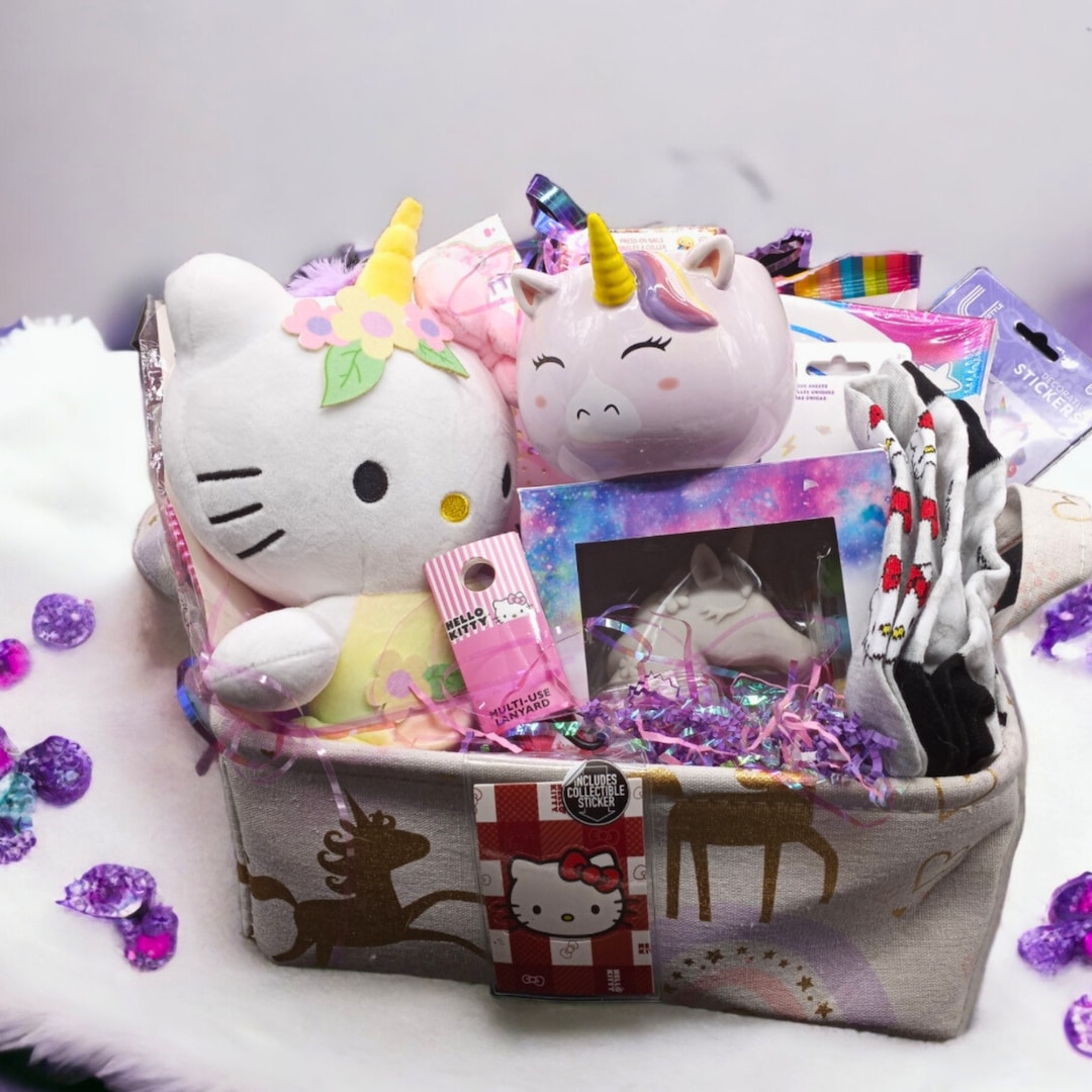 Hello Kitty Gift Basket 3-8 Years Girls Birthday Gift Girls - Etsy