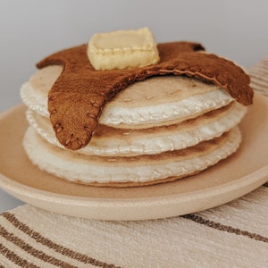 Felt Pancake Syrup & Butter Combo | Set of 3 Flapjacks | Pretend Play ...