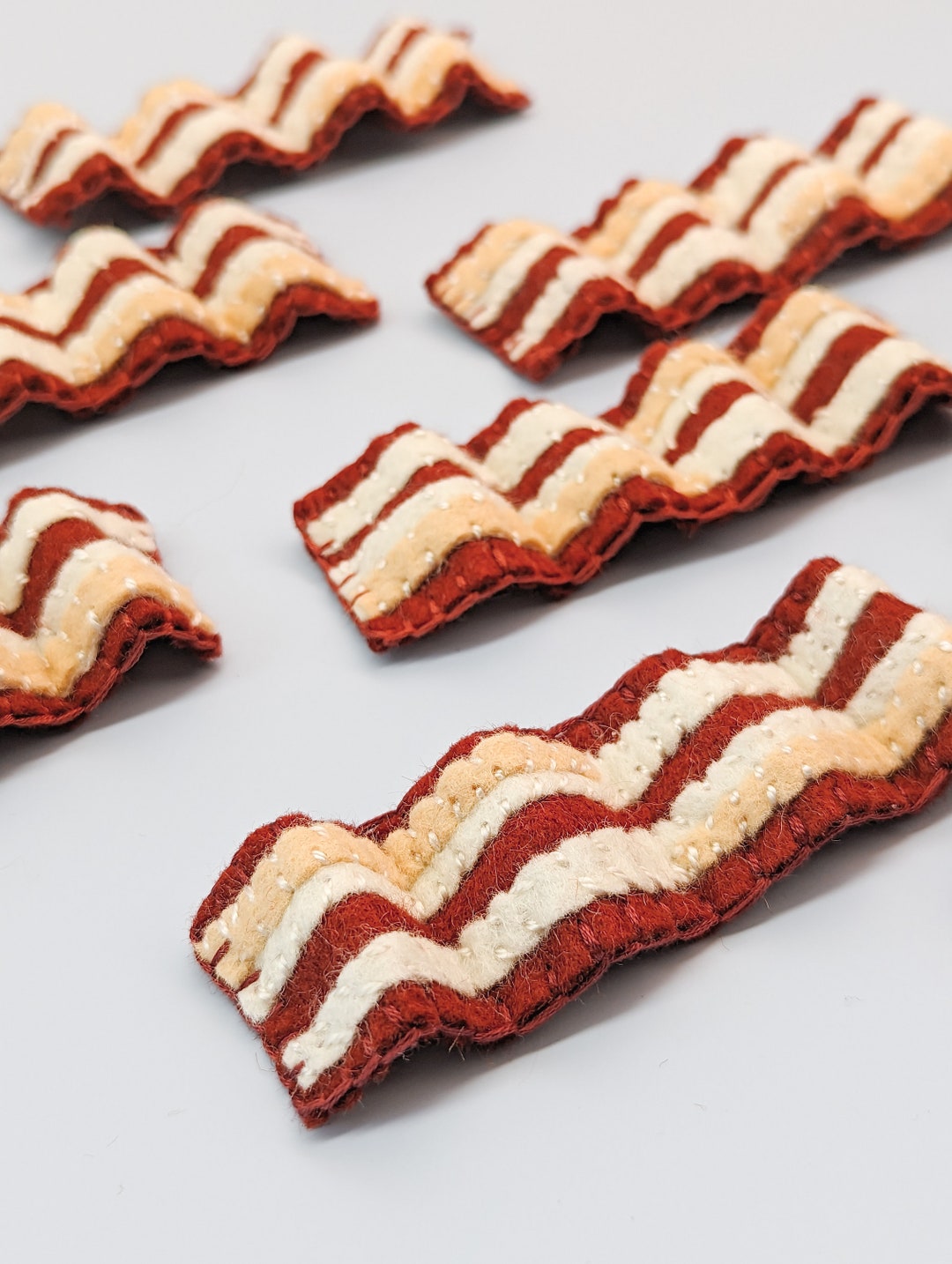 Felt Bacon | Breakfast Set Add-on | Bendable Bacon | Pretend Restaurant ...