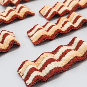 Felt Bacon | Breakfast Set Add-on | Bendable Bacon | Pretend Restaurant ...