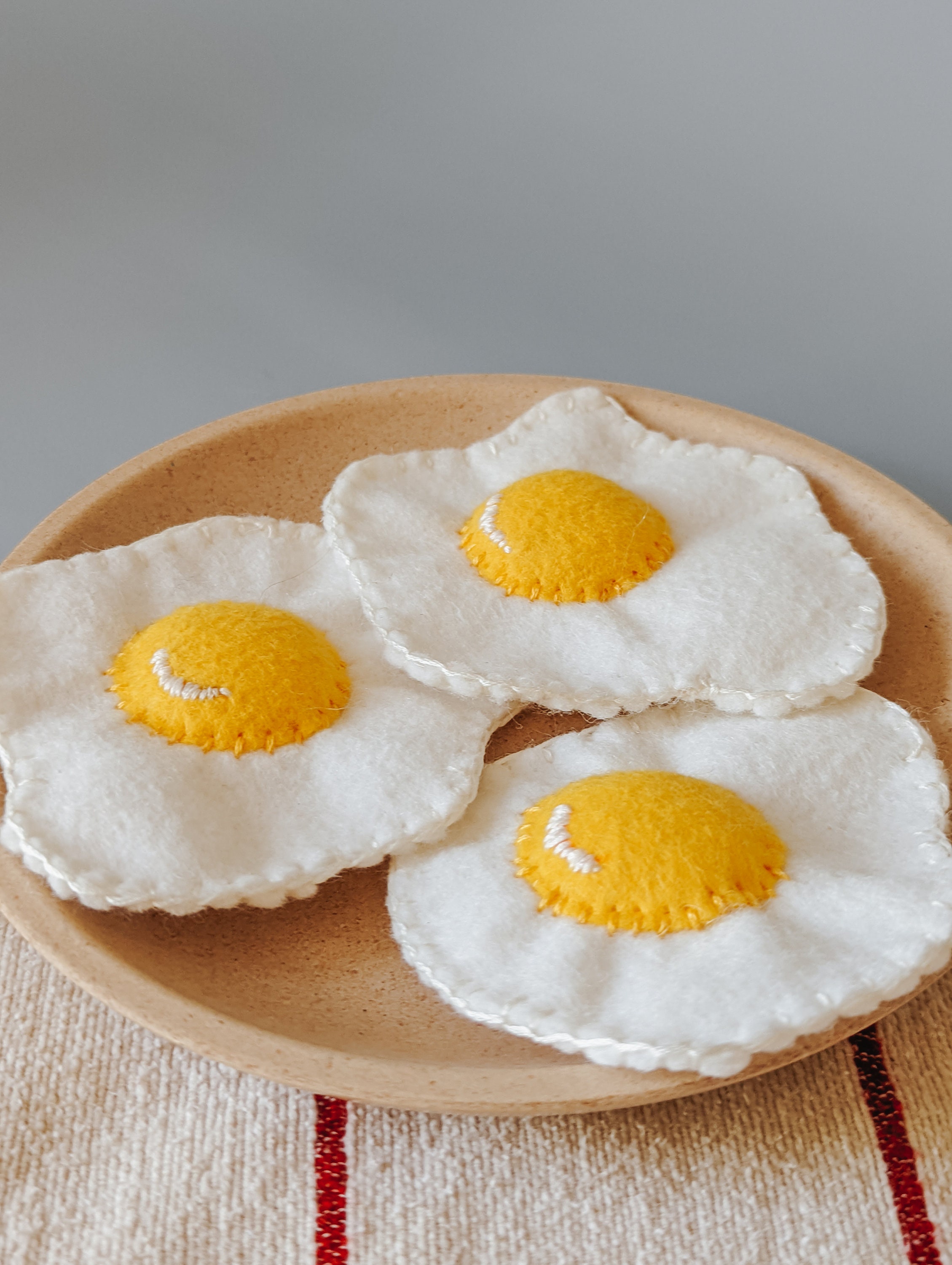 Felt Fried Egg | Sunny Side up | Breakfast Set Add-on | Pretend ...