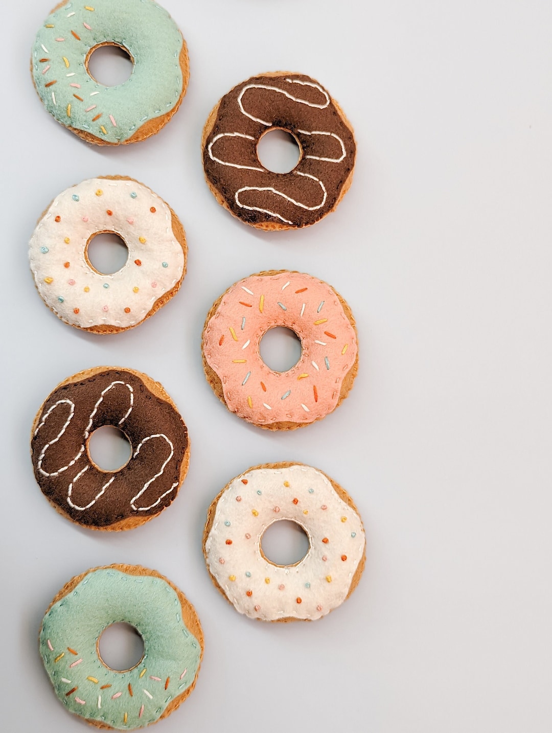 Classic Felt Donuts | Pretend Play Food | Felt Bakery | Sprinkles ...