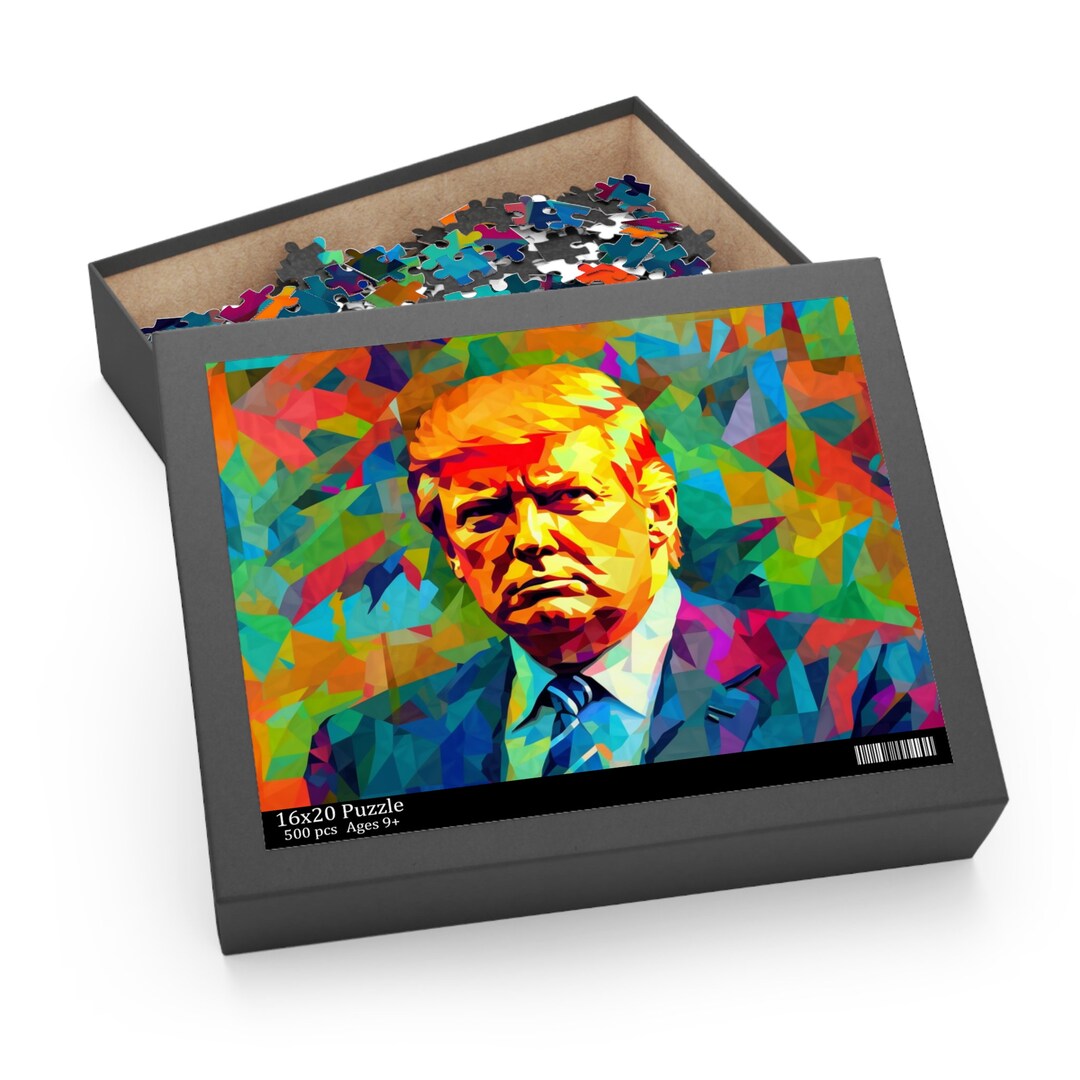 Donald Trump, Colorful 500 Piece Jigsaw Puzzle, USA, Cardboard Material ...