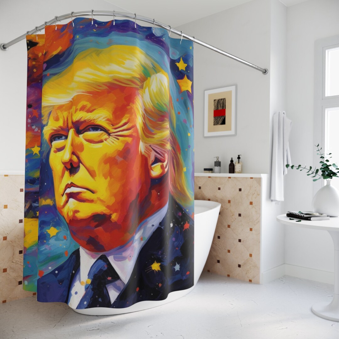 Donald Trump Memory Foam Polyester Shower Curtain, Bath Decor ...