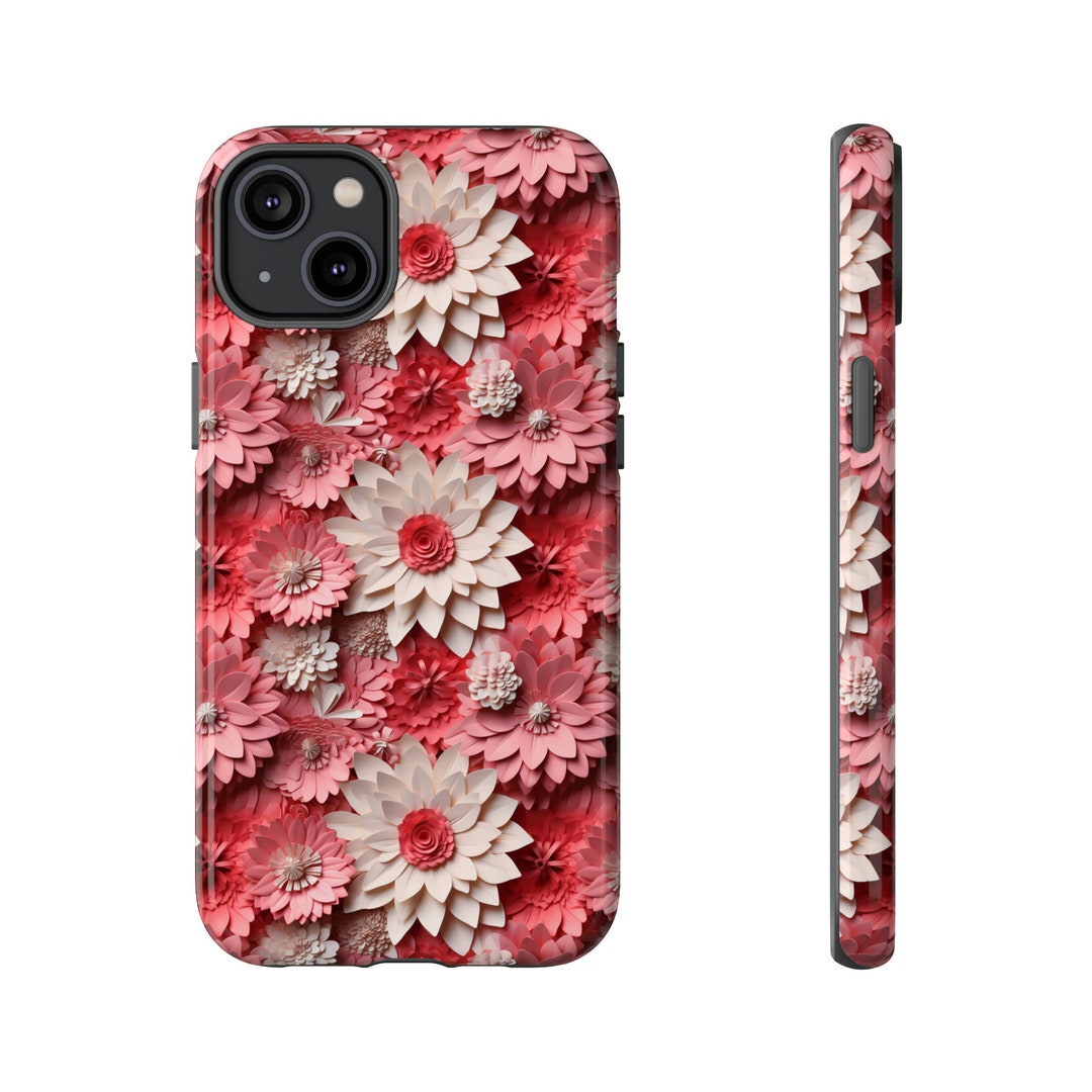 3D Pink & White Flowers Paper Quilling Cell Phone Case for Iphone ...