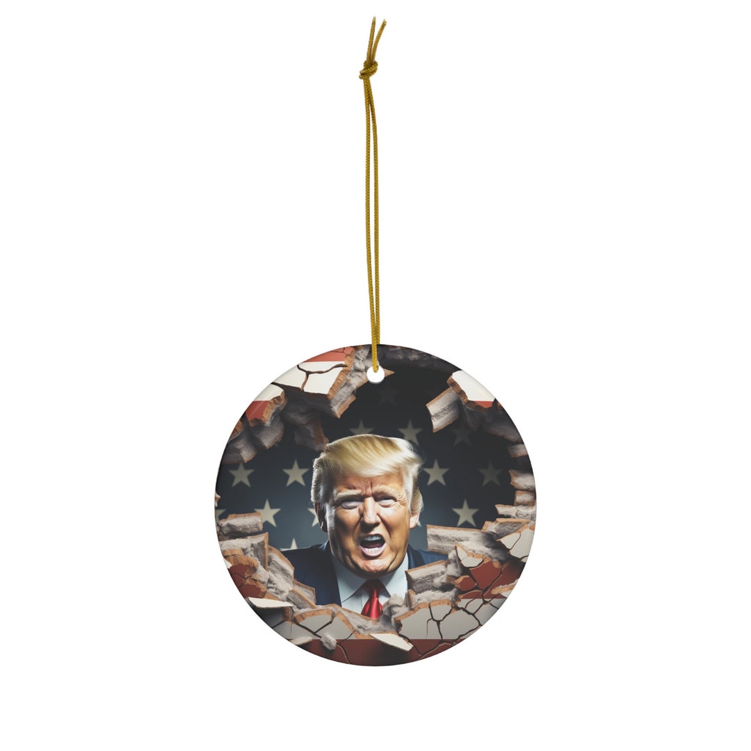 Donald Trump MAGA Ceramic Christmas Tree Ornament Two-sided - Etsy