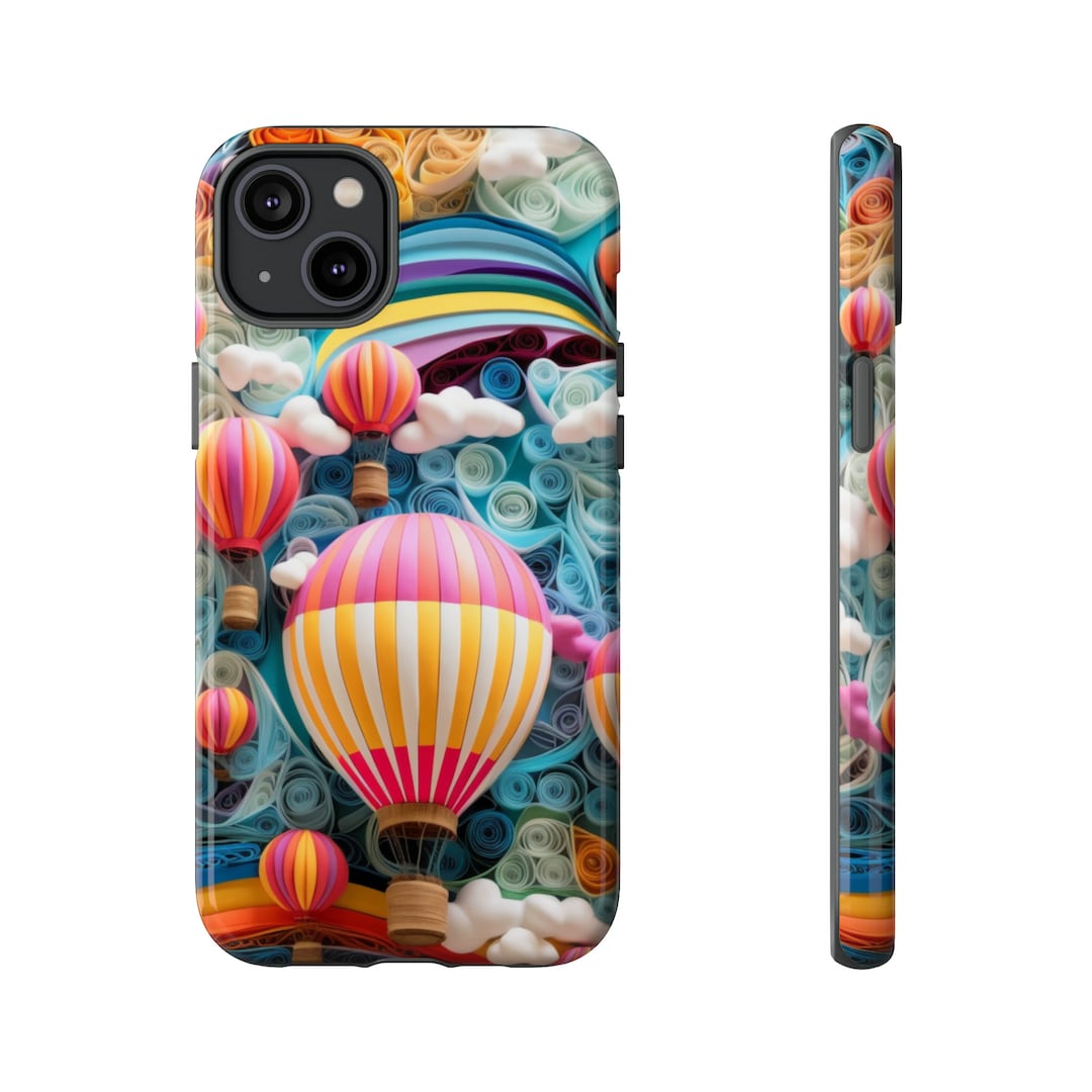 3D Hot Air Balloon Paper Art Cell Phone Case for Iphone, Samsung or ...