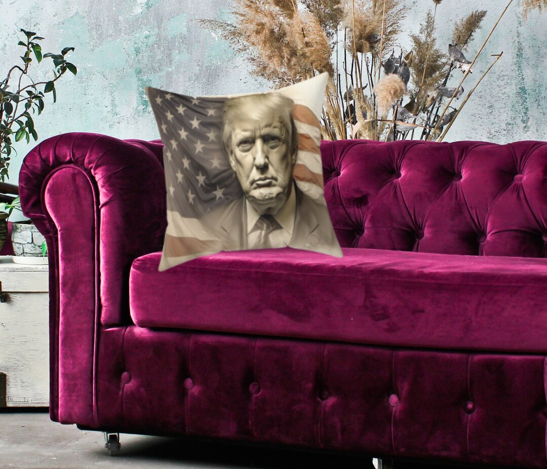 Donald Trump Pillow Spun Polyester Square Decorative Pillow Cushion 4 ...