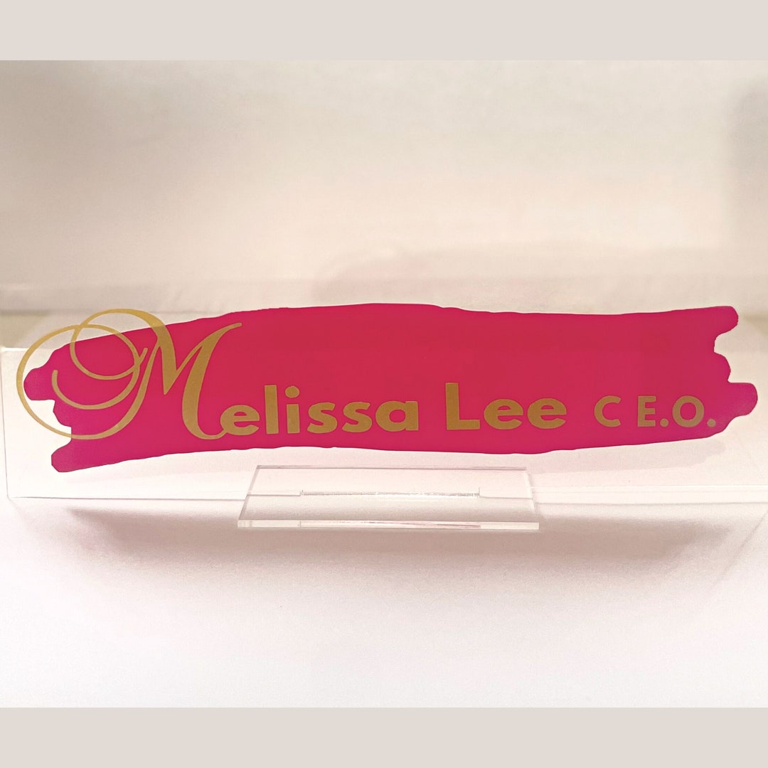 Acrylic Name Plate - Personalized | Desk Name Plaque Sign | Clear ...