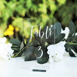 Acrylic Table Signs | Wedding Table Signs | Personalized Acrylic Sign ...