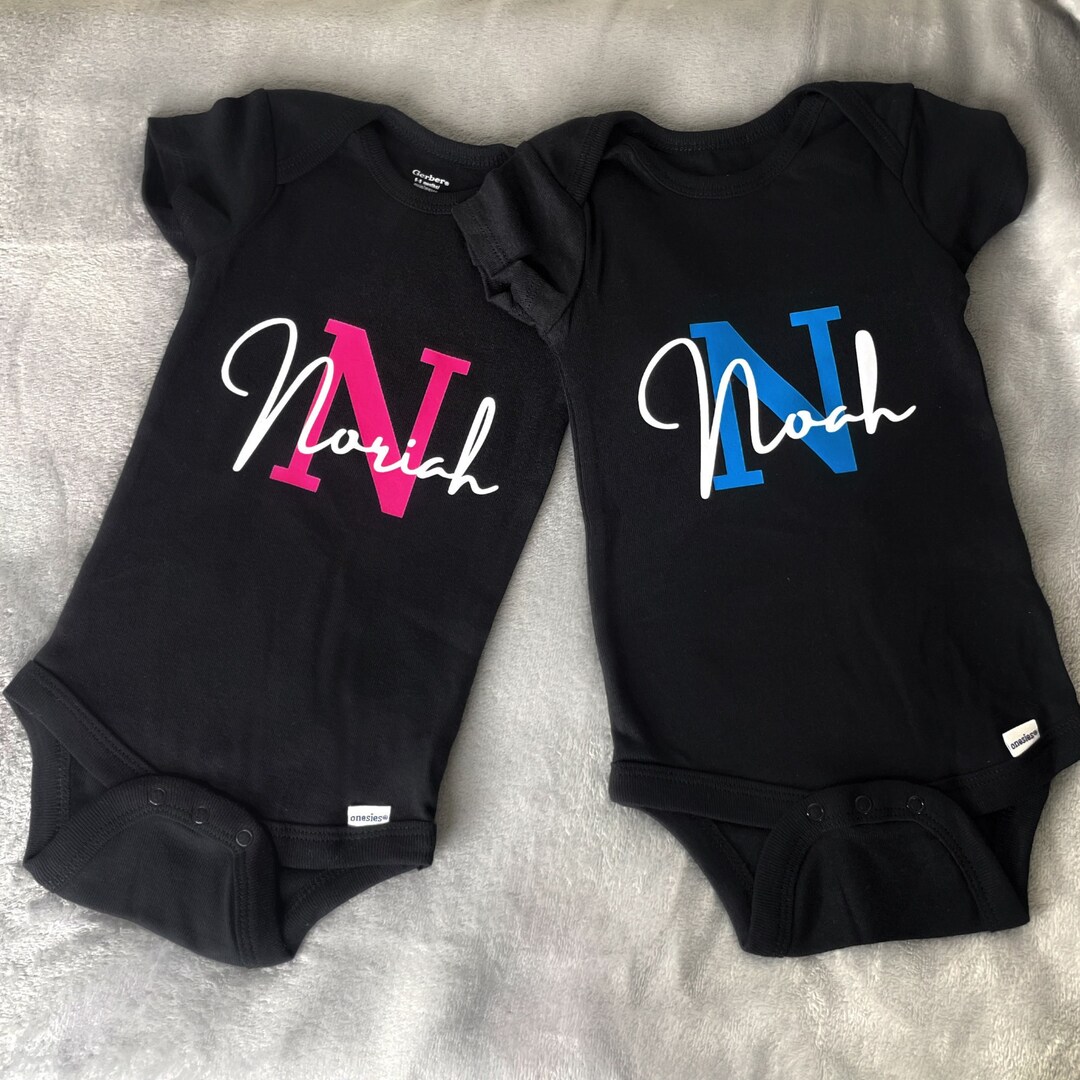Personalized Baby Name Onesie || Monogrammed Onesies || Choose Colors ...