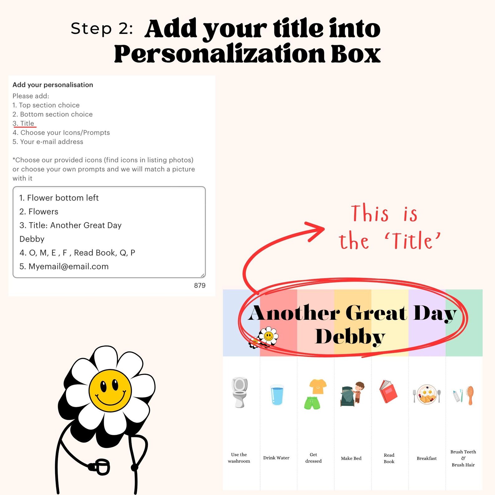 Flip up Chart - Customizable Morning Chart for Kids - Custom Digital ...