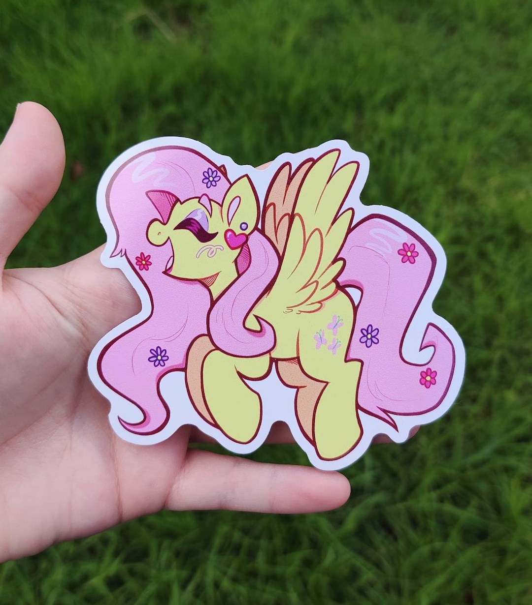 Glam Fluttershy Sticker - Etsy