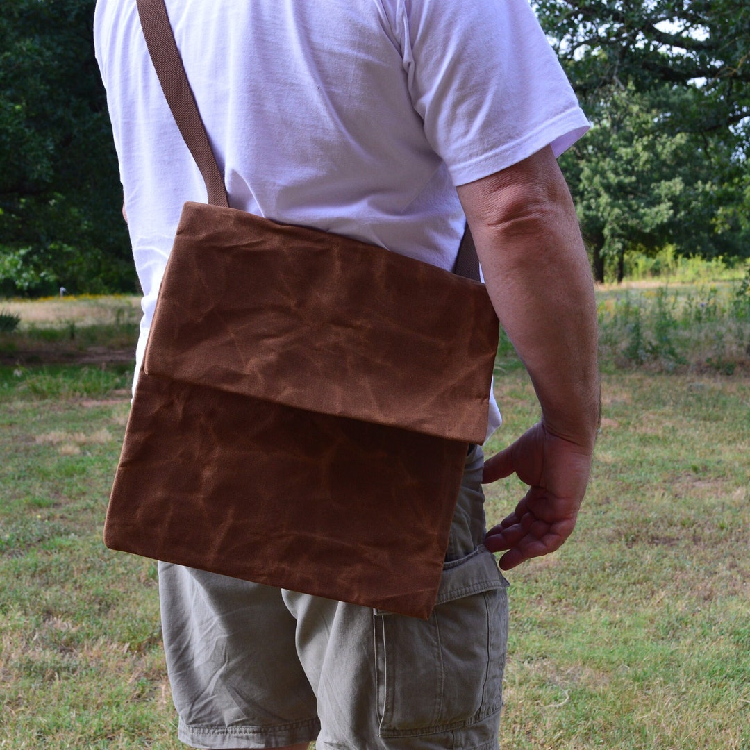 Traditional Flat Haversack Waxed Canvas Hiking, Bushcraft, Travel - Etsy