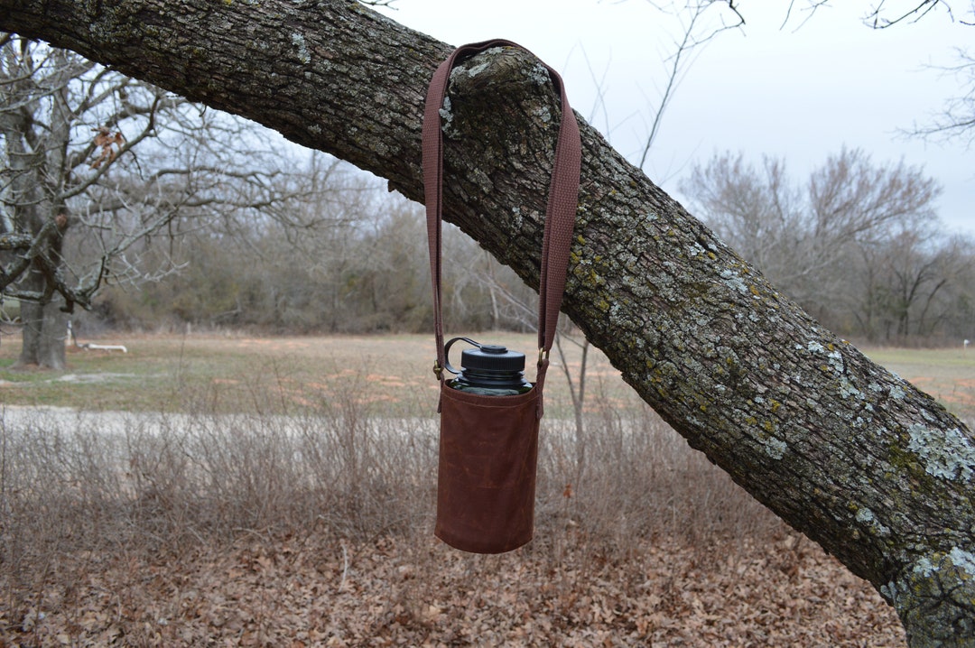 Waxed Canvas Water Bottle Carrier - Etsy