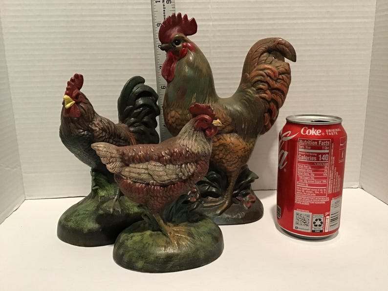Vintage Ceramic Rooster/hen Set of 3 Handwork Ceramic 1980s - Etsy