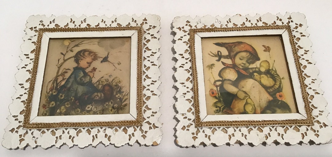 Vintage Hummel Pictures- Plastilace the Frame Beautiful- Set of 2- RARE ...
