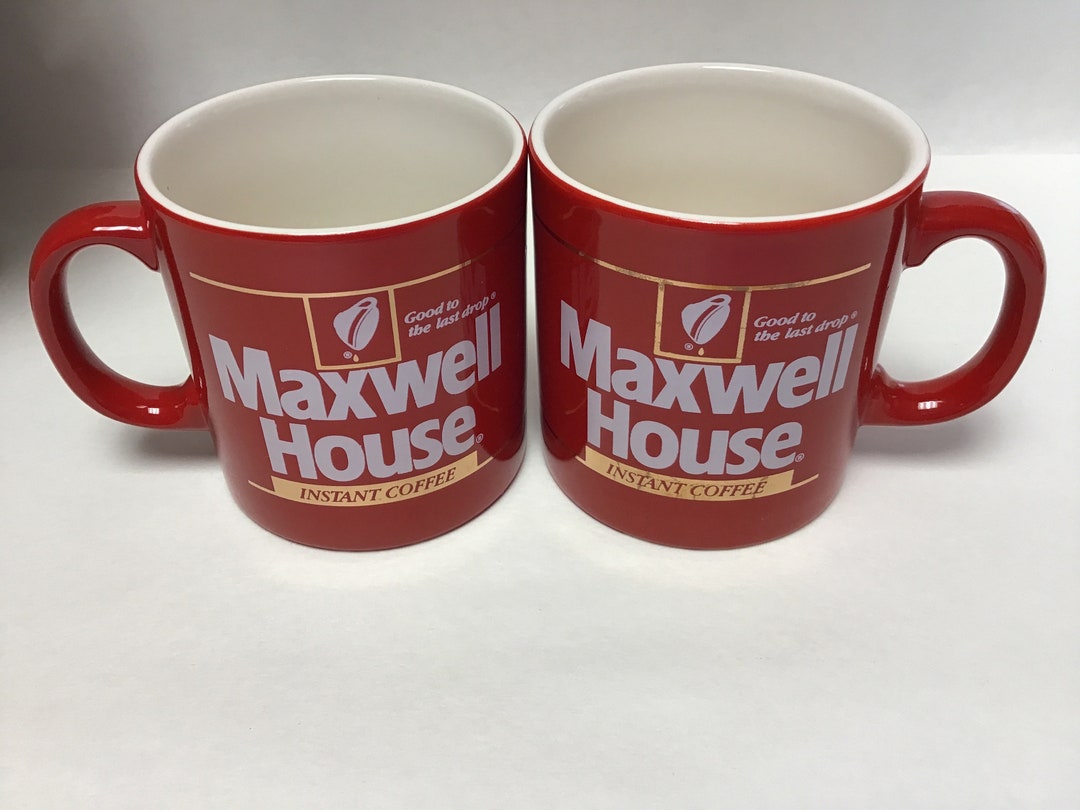 Vintage Maxwell House “instant” Coffee Mugs- St of 2 - Etsy