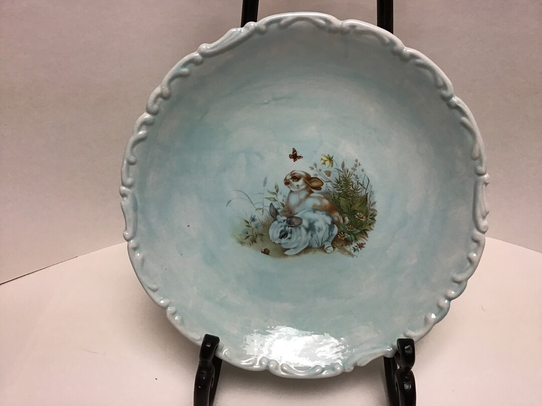Decorative Ceramic Bunny Plate- Easter - Etsy