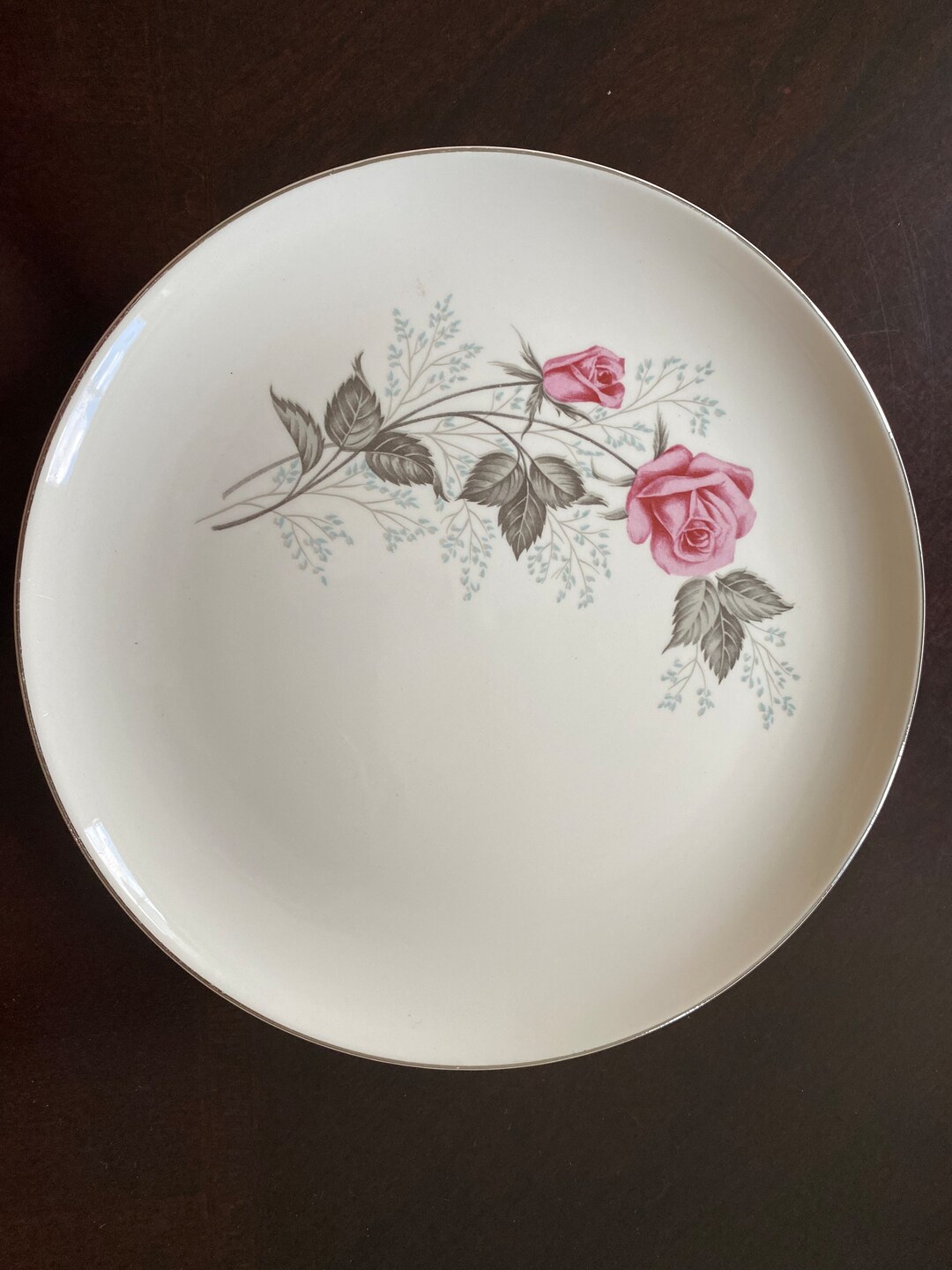 Taylor Smith Taylor Rose Plates With Gold Trim - Etsy