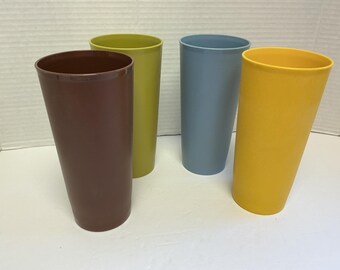 Vintage 1970's Tupperware 8 and 16 Oz Plastic Tumblers #1320 #1348 ...